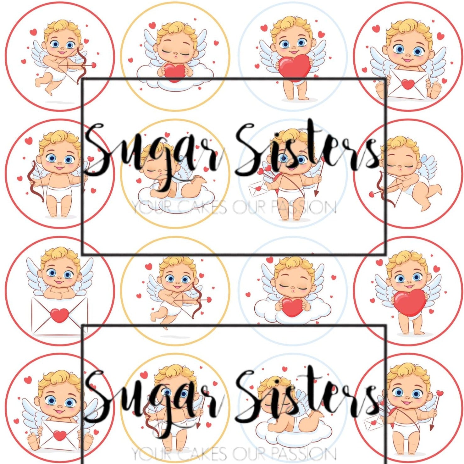 Cute Cupido Edible Toppers - (20 Toppers) – SugarSisters.ie