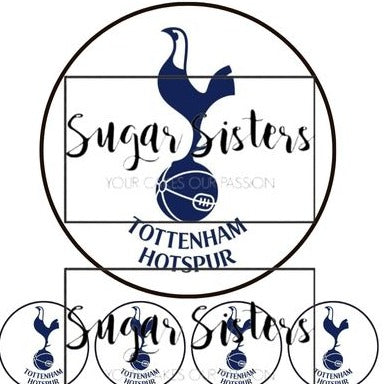 Tottenham Hotspur Edible Topper - (1 x 6" Disc ) (8 x 2" Discs ...