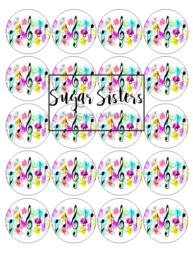 Music Notes Edible Toppers - (20 Toppers) – SugarSisters.ie